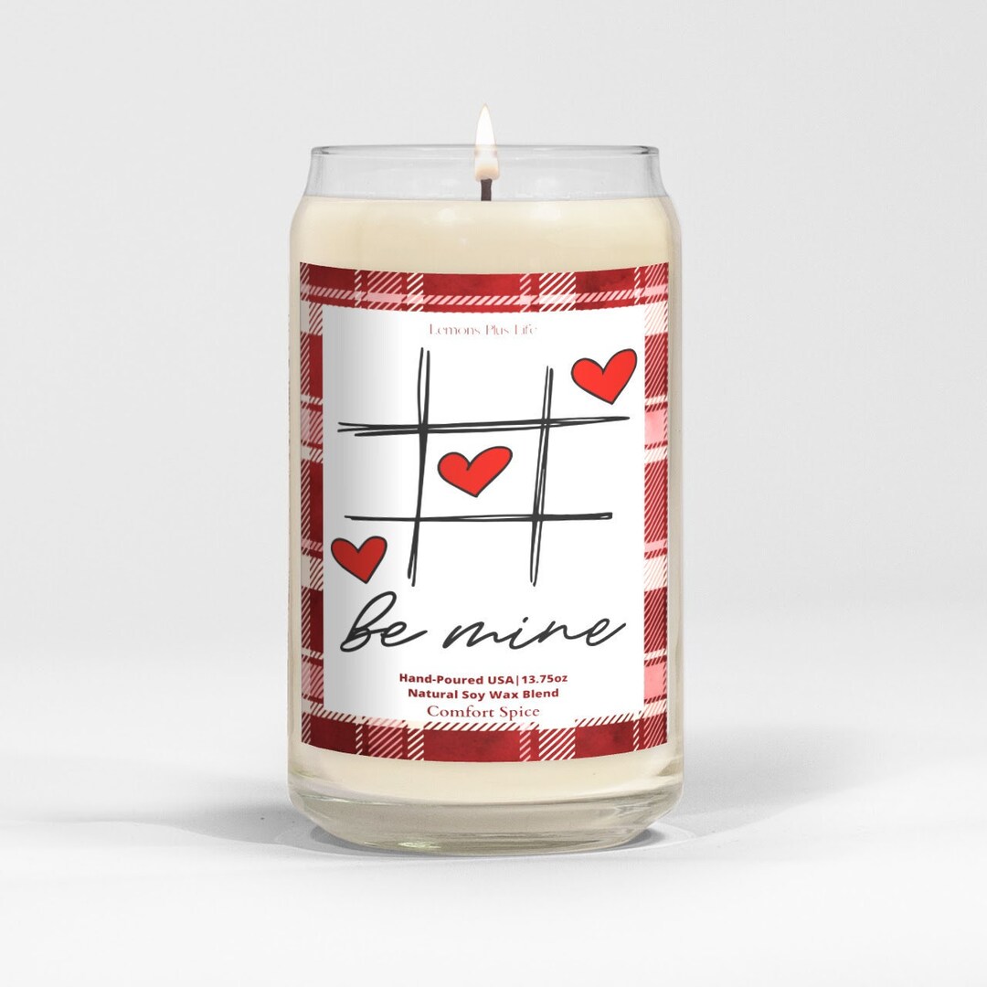 Be Mine Valentine Candle Tic Tac Toe Hearts Natural Soy Wax - Etsy ...