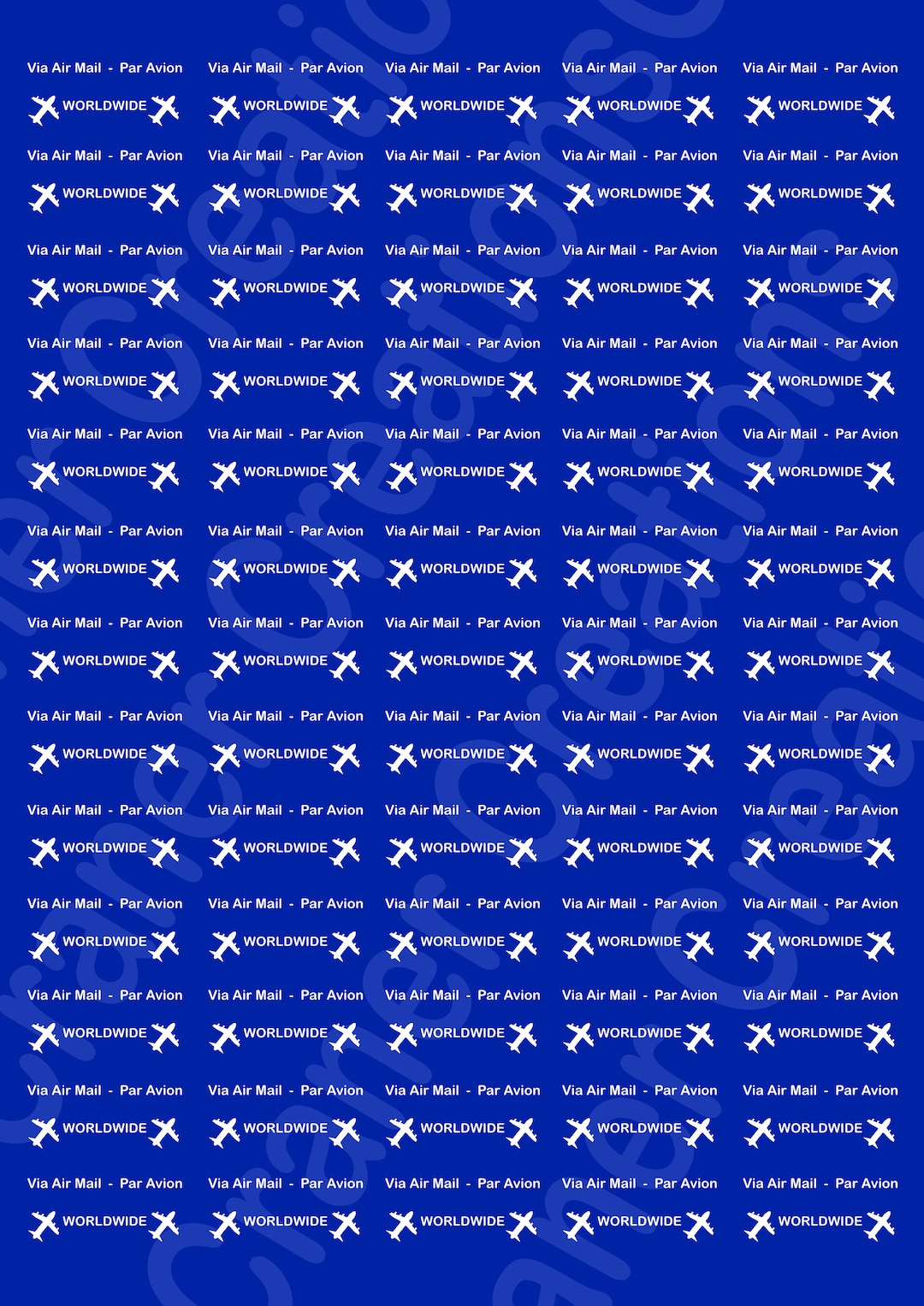 Airmail Stickers A4 Print at Home Template - Etsy