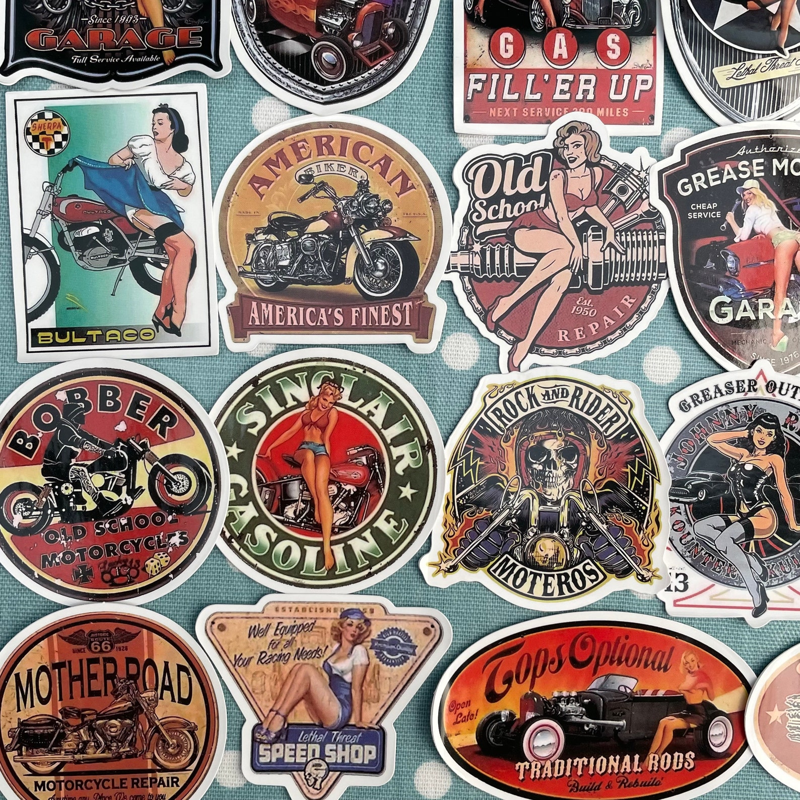 Man Cave Pin up Girl Vintage Garage Sign Style Retro Stickers | Etsy