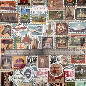 Postage Stamp Travel Destination Stickers of the World. Travel Stickers ...