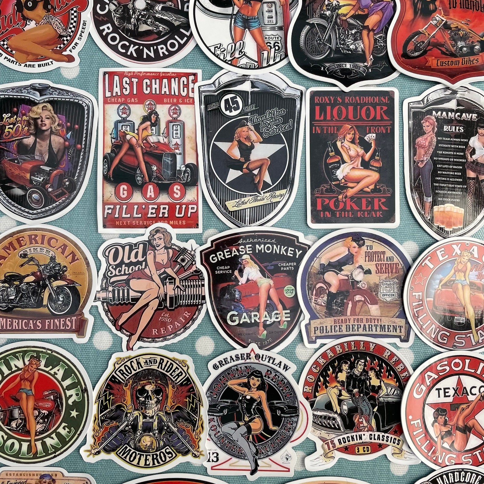 Man Cave Pin up Girl Vintage Garage Sign Style Retro Stickers - Etsy