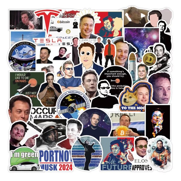 Elon Musk Sticker - Etsy