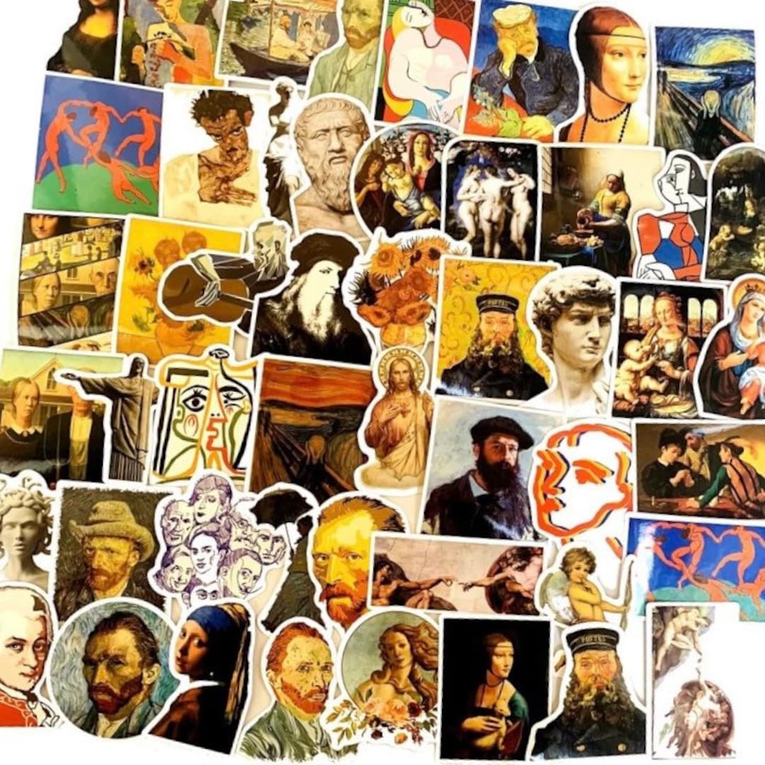 Renaissance, Classical, and Contemporary Art Themed Stickers Assorted ...