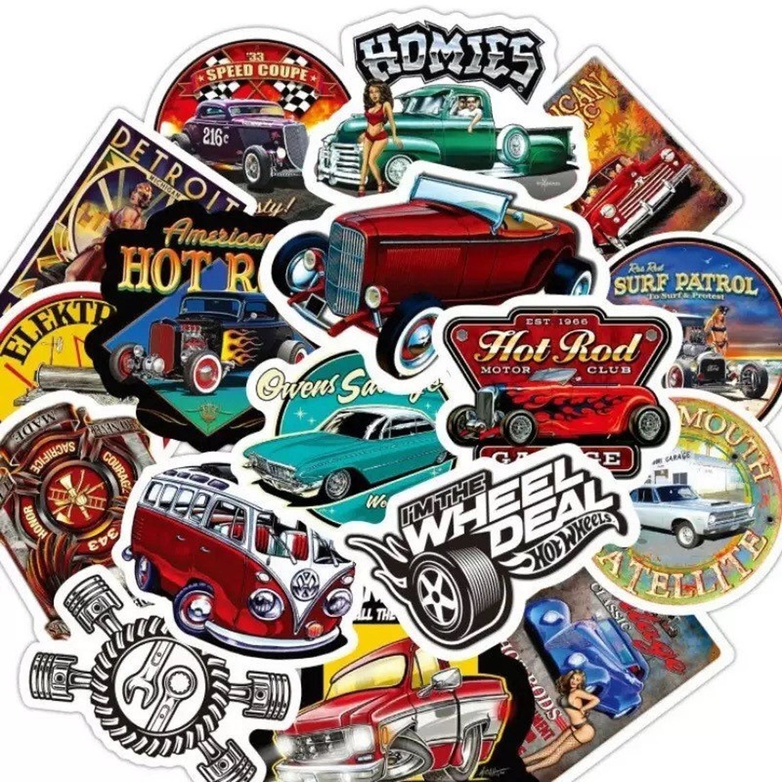 Hot Rod Pin up girl vintage garage sign style retro stickers | Etsy