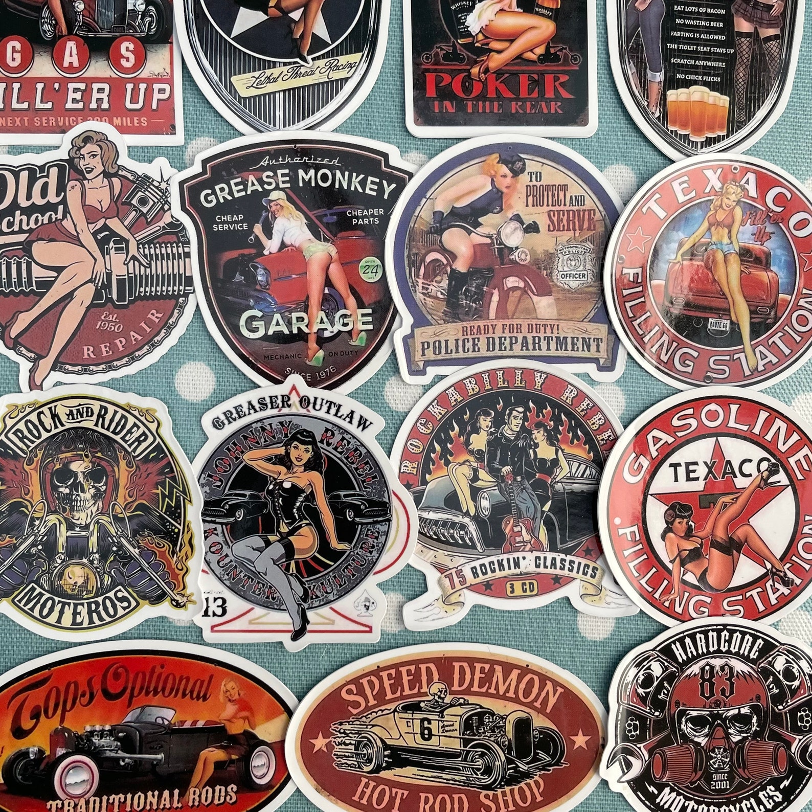 Man Cave Pin up Girl Vintage Garage Sign Style Retro Stickers | Etsy