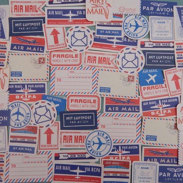 Air Mail Stickers - Etsy
