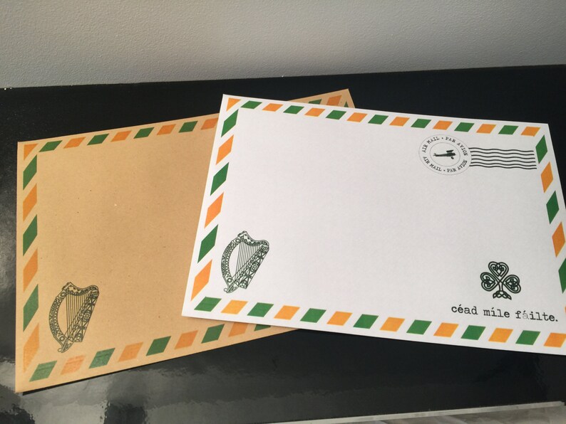 Vintage C5 Irish Air Mail Border Self Seal Envelopes - Etsy