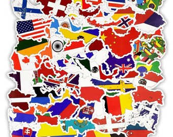 World Flag Stickers | Etsy