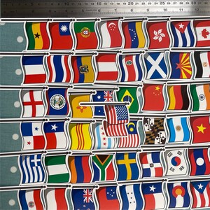 Countries of the World Travel Stickers Assorted Pack of 49 - Etsy