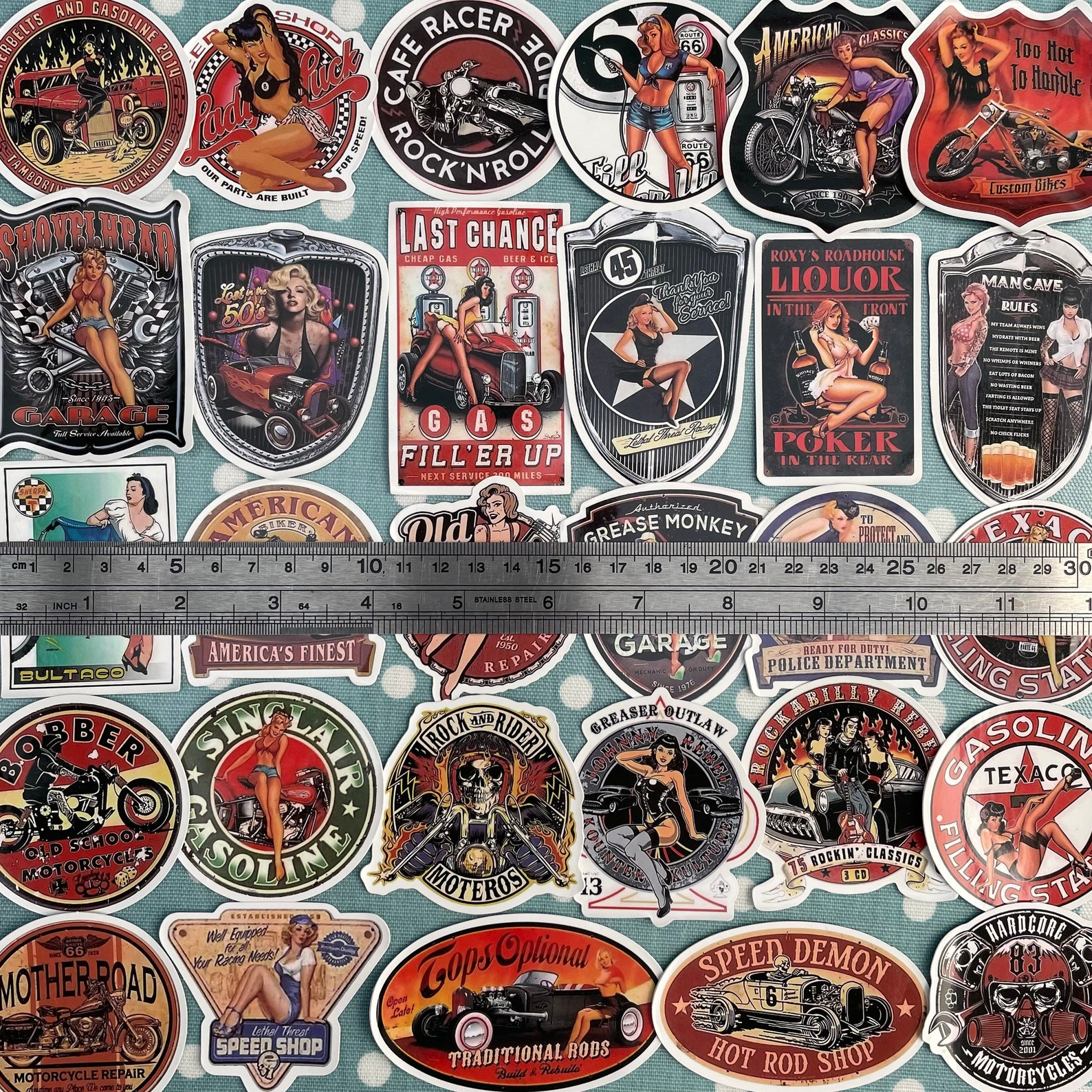 Man Cave Pin up Girl Vintage Garage Sign Style Retro Stickers - Etsy