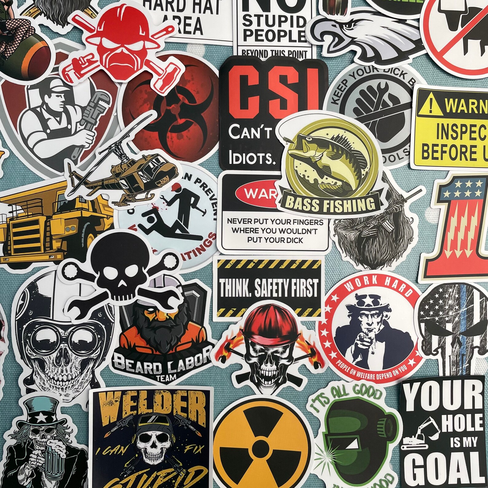 Men at Work Funny Workplace Safety Stickers Assorted Pack of - Etsy