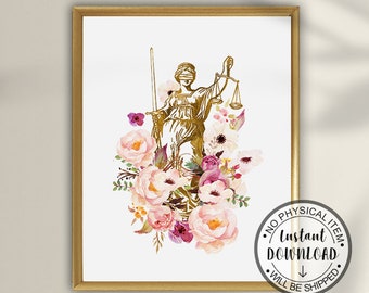 Lady justice print | Etsy