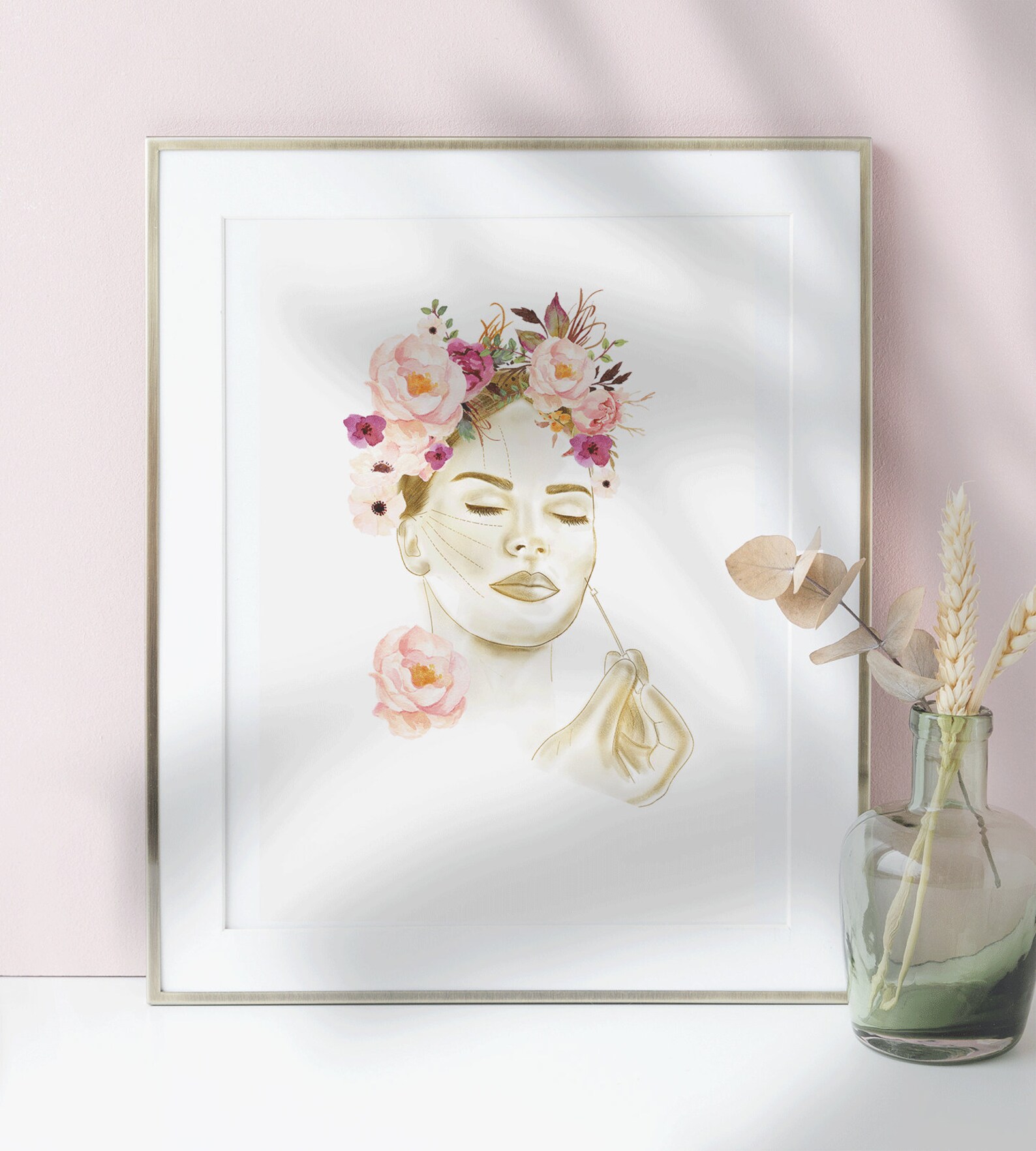 Thread Lift Anatomy Art, Aesthetic Clinic Wall Decor, PDO Thread Lift ...