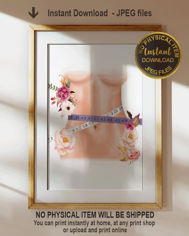 Body Sculpting Art Print, Wellness Decor Poster, Body Contouring Wall ...