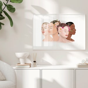 Women Art, Skin Tones Art, Esthetician Wall Art, Dermatology Art, Med ...