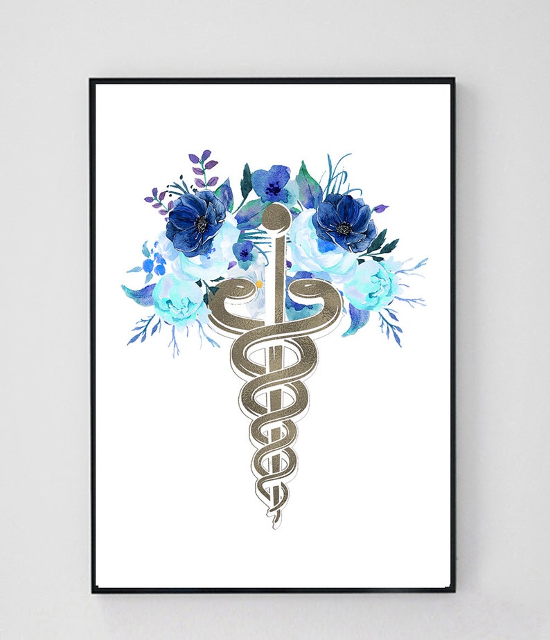 Caduceus Art Caduceus Symbol Medical School Graduation Gift | Etsy