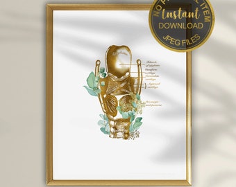 Larynx Anatomy Diagram Printable Wall Art Print Speech Language ...