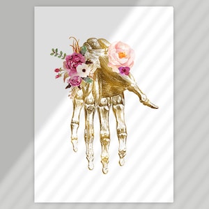 Human Hand, Anatomy Poster, Orthopedic Office Wall Art, Physiotherapist ...