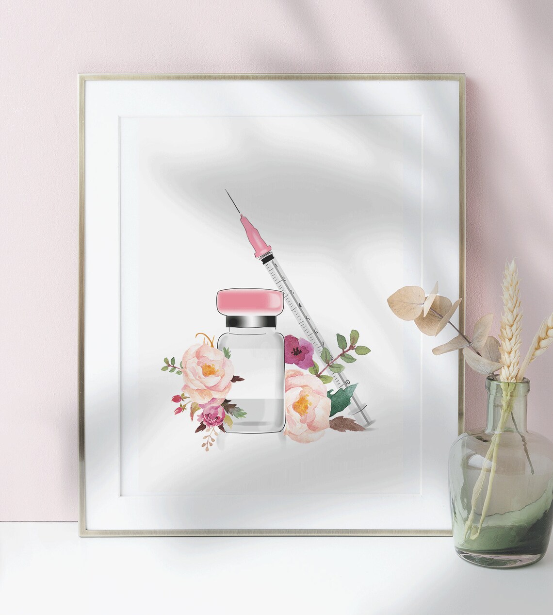 Botox Art Print, Floral Medical Spa Decor, Esthetician Wall Art ...