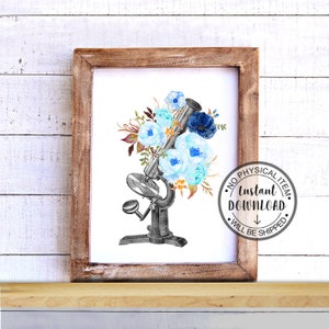 Microscope Print, Laboratory Science Art, Microbiology Art ...