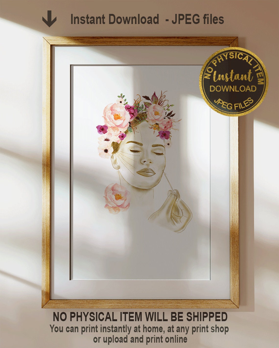 Thread Lift Anatomy Art, Aesthetic Clinic Wall Decor, PDO Thread Lift ...