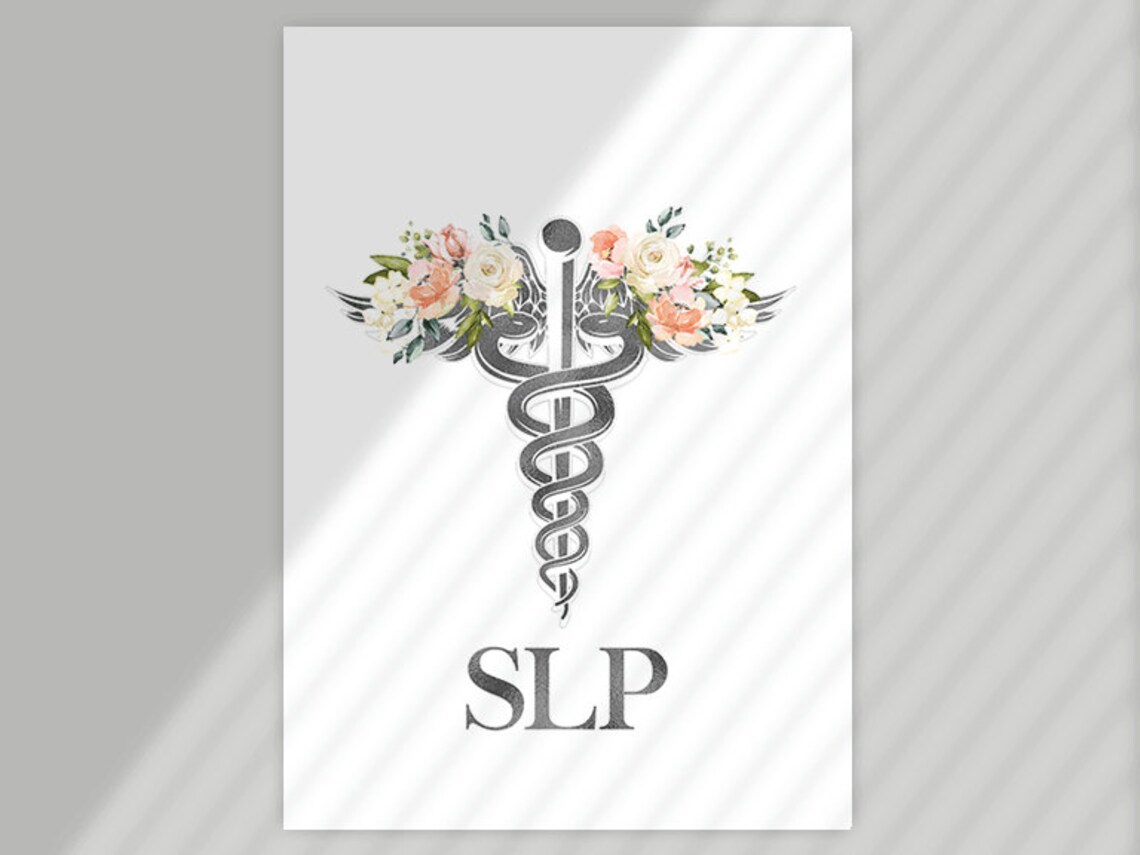 SLP Office Decor SLP Art Set of 5 Speech Language - Etsy