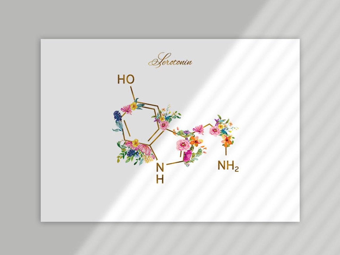 Serotonin Art Dopamine Art Print Printable Hormones Art - Etsy