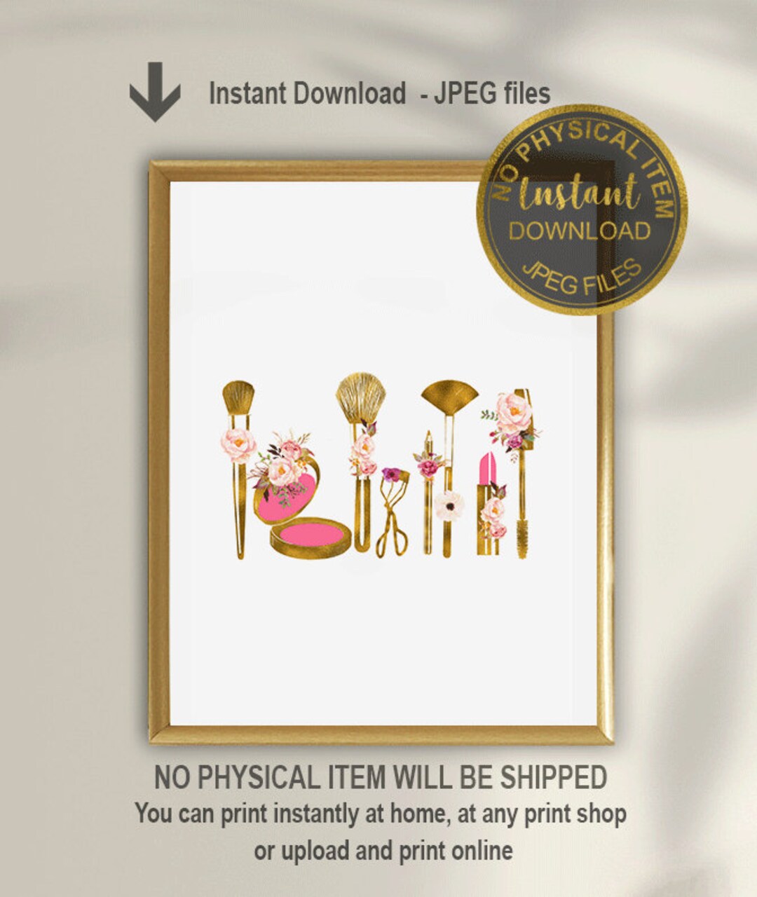 Makeup Poster, Printable, Makeup Art Print, Makeup Print, Beauty Art ...