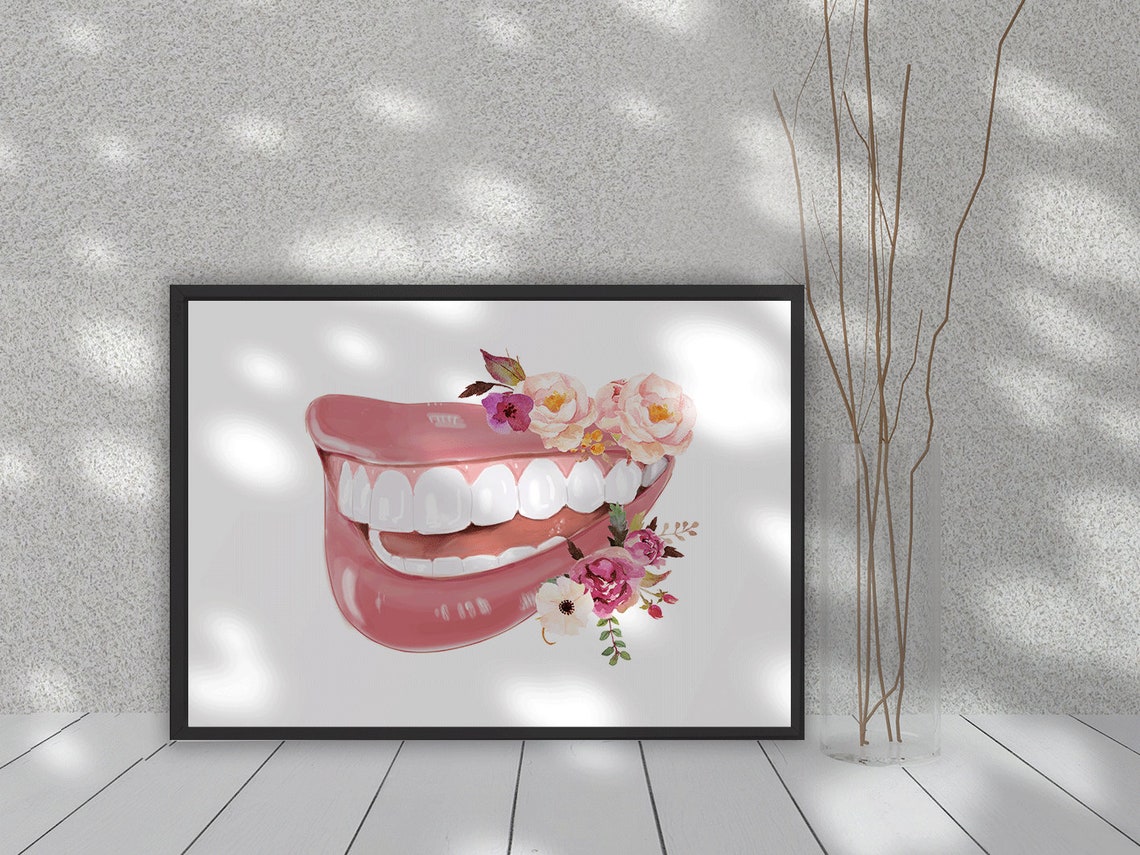 Smile Art Print Teeth Whitening Art Dental Hygienist Office - Etsy