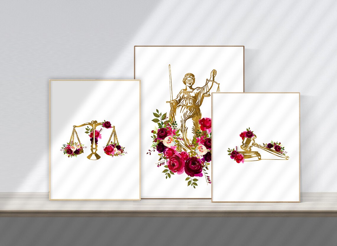 Lawyer Art Set Law School Gift Attorney Gift Lawyer Gift - Etsy Canada