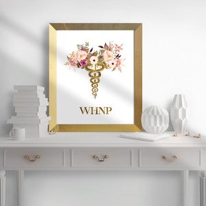 WHNP Caduceus Art, Women’s Health, Nurse Practitioner Gift, Midwife Art ...