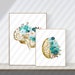 Brain Wall Art, Teal Blue Anatomy Art, Therapist Art Print, Therapy ...