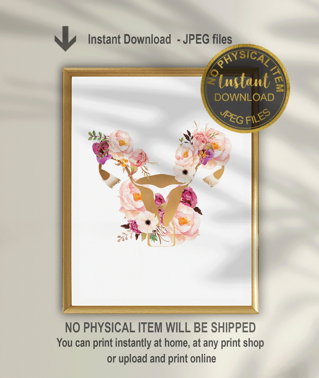 Anatomy Art Poster, Uterus Art Gynecology Print Doctor Office Decor ...