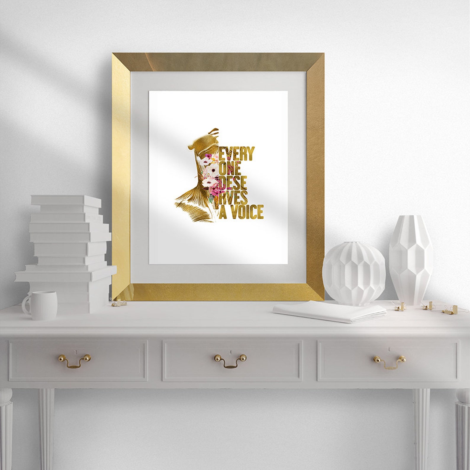 Everyone Deserves a Voice, SLP Gift, Speech Therapist Office Decor ...