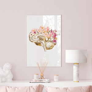 Anatomical Brain Art, Anatomy Art, Human Brain Print Anatomical Poster ...