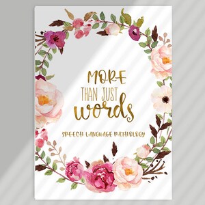 More Than Just Words, Speech Pathology Gift, Speech Therapy Art, SLP ...