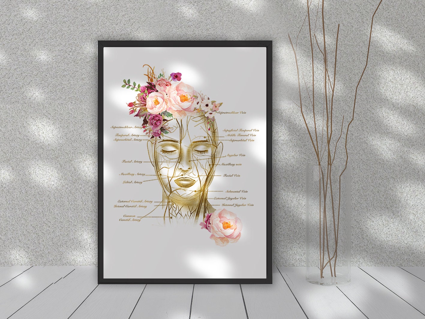 Cosmetic Injector Art Cosmetic Clinic Decor Facial Veins | Etsy