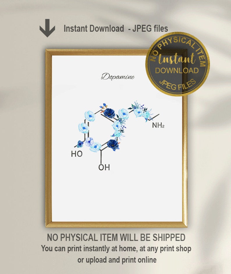 Dopamine Molecule Art Science Art Biology Poster Medical - Etsy