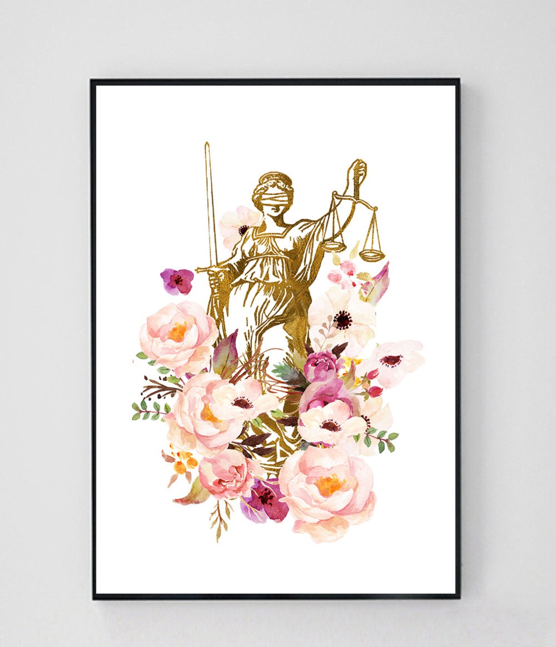 Lady Justice Print Attorney Print Lady Justice Art Lawyer | Etsy