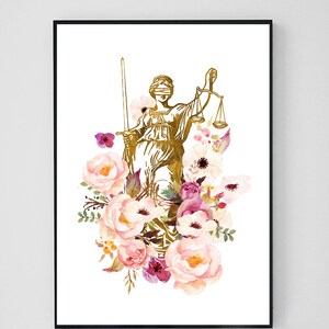 Lady Justice Print Attorney Print Lady Justice Art Lawyer | Etsy