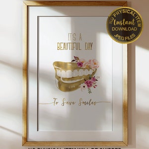 Dentist Office Decor, Dental Hygienist Gift, Dental Art, Dentist ...