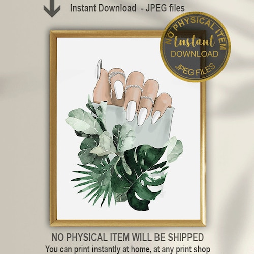 Nail Salon Wall Art Manicure Poster Beauty Salon Art Nail - Etsy