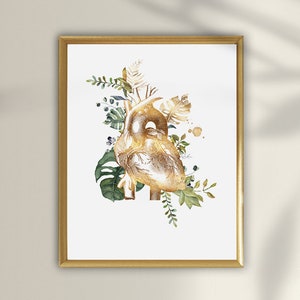 Medical Art Set Floral Anatomy Art Doctor Office Decor - Etsy