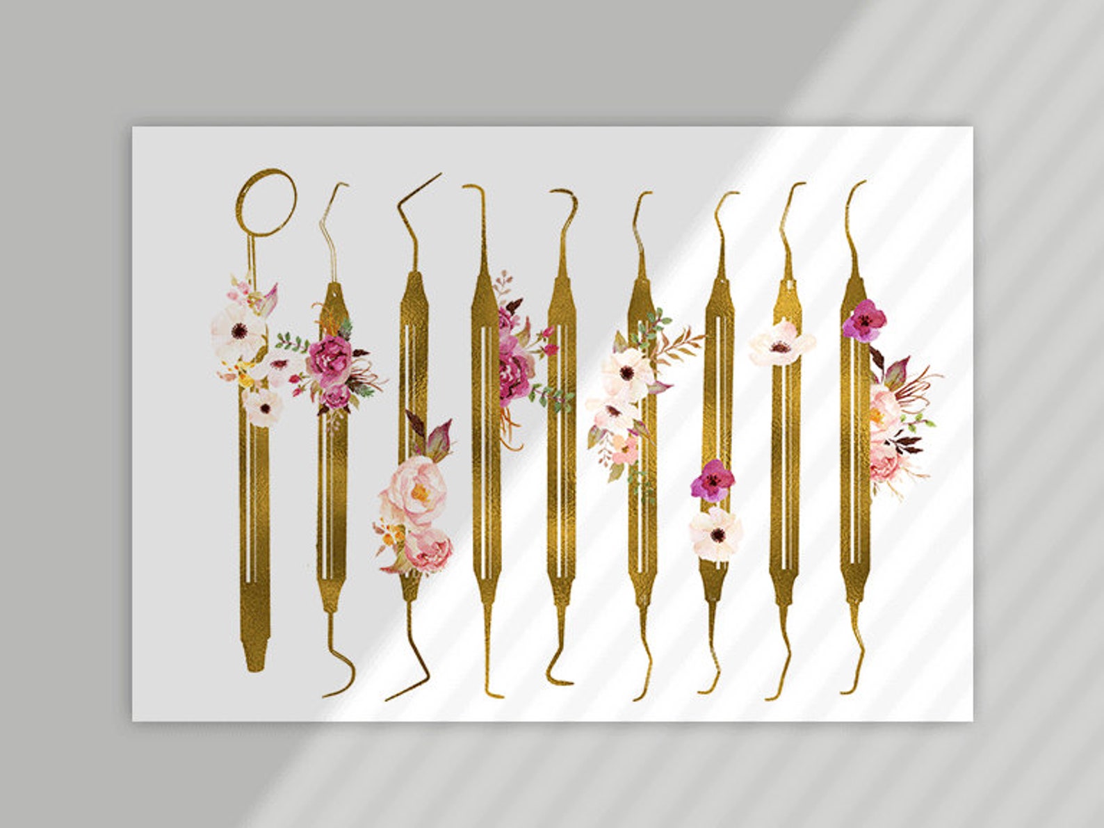 Dental Hygiene Scalers Art Dental Hygienist Gift Dental Art | Etsy