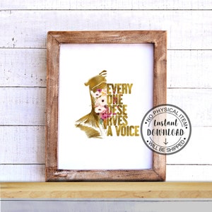 Everyone Deserves a Voice, SLP Gift, Speech Therapist Office Decor ...