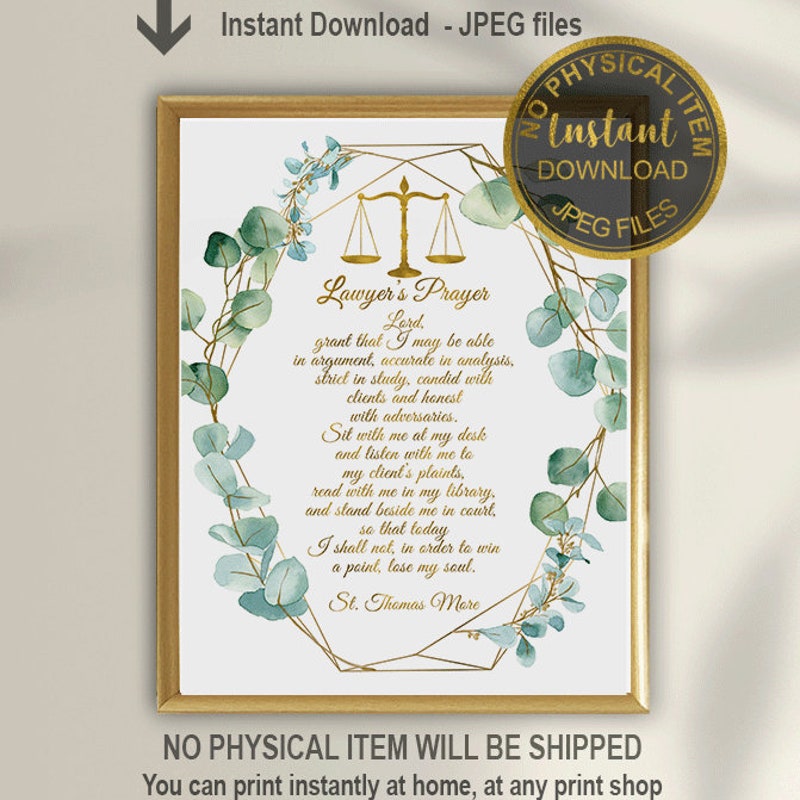 Lawyers Prayer Prints - Etsy UK