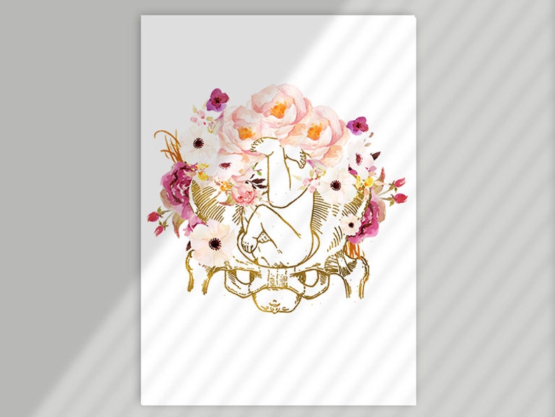 Obgyn Print Midwife Art Print Birth Art Pregnancy Art | Etsy