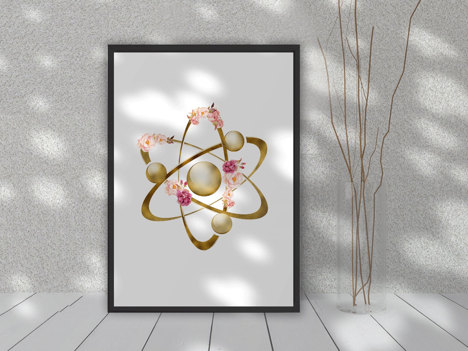 Atom Atom Symbol Art Atom Science Art Graduation Gift | Etsy