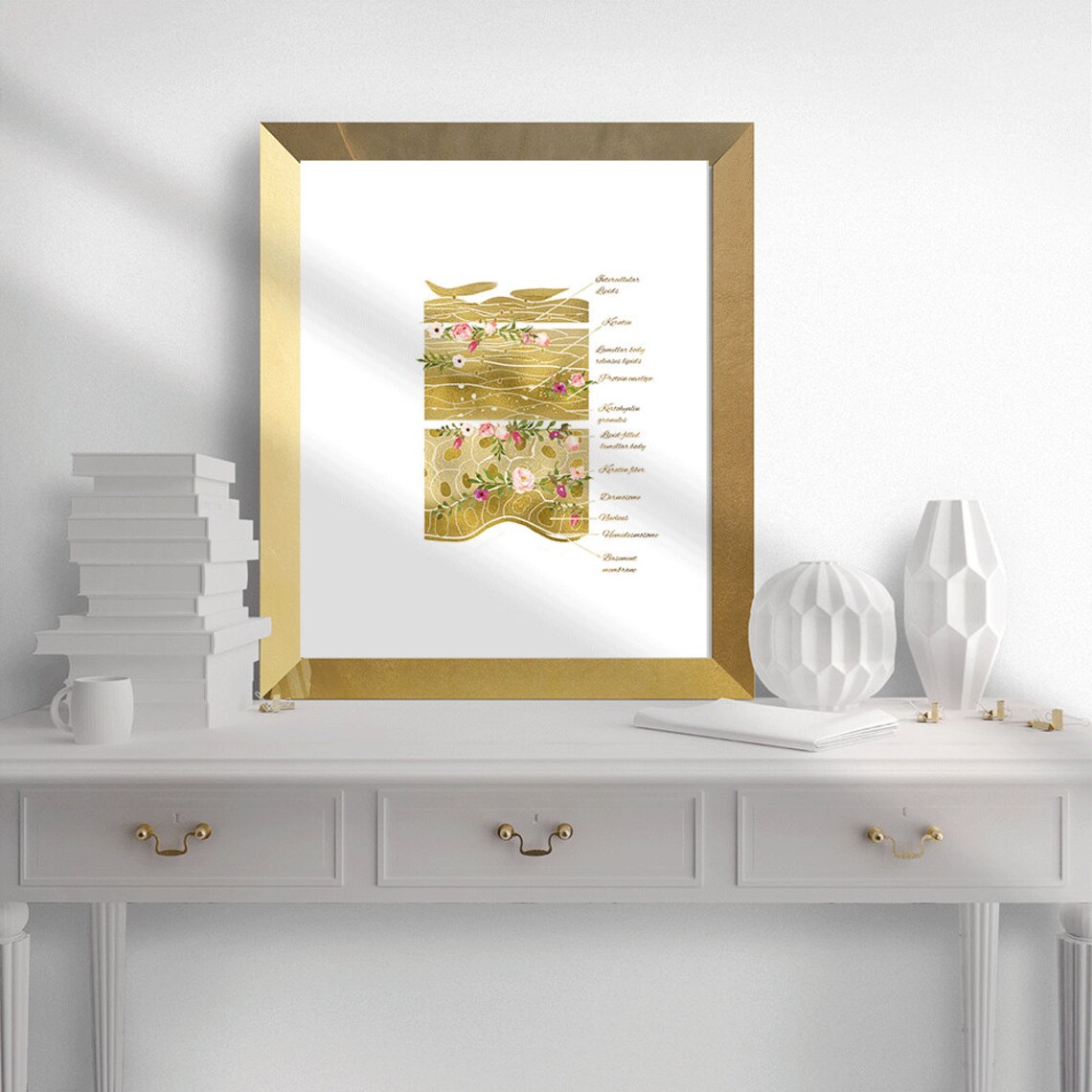 Integumentary System Print Epidermis Art Dermatologist Gift - Etsy