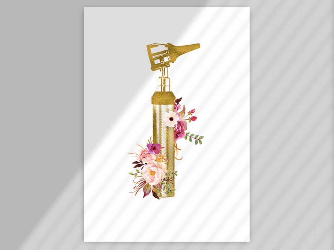 Audiologist Gift Otoscope Art Print Audiology Art Ear Art - Etsy